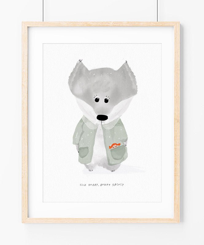 Kind Wolf Poster - Posters Catita illustrations